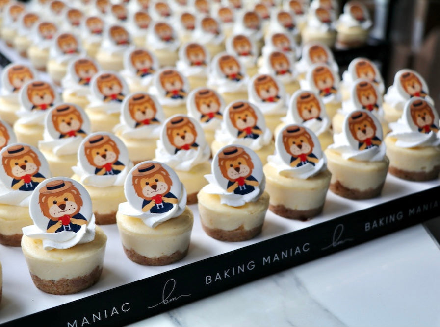 Mini Edible Print Cheesecakes – Baking Maniac