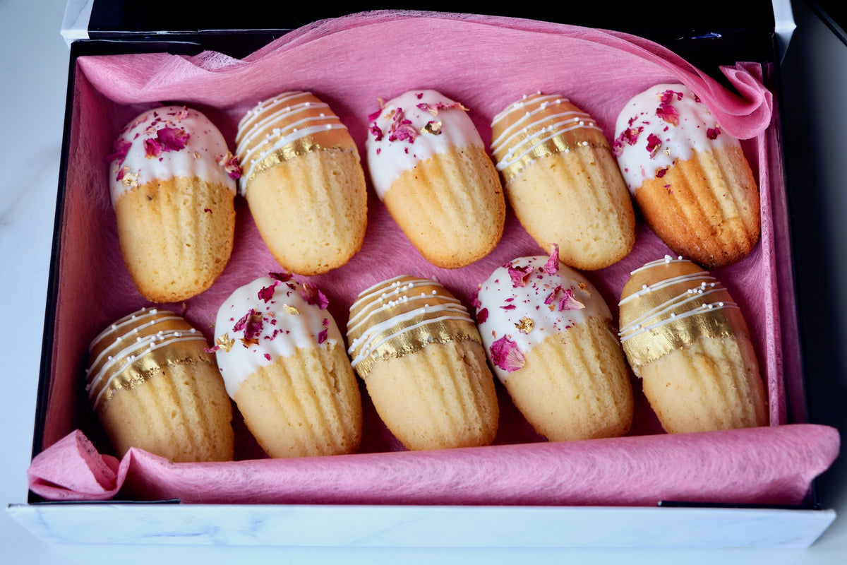 Rose & Gold Madeleines – Baking Maniac