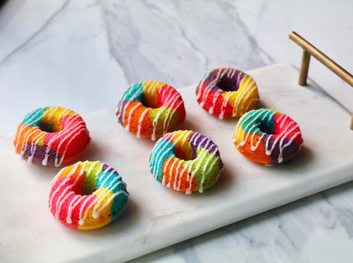 Mini Rainbow Donuts | Baking Maniac – Baking Maniac