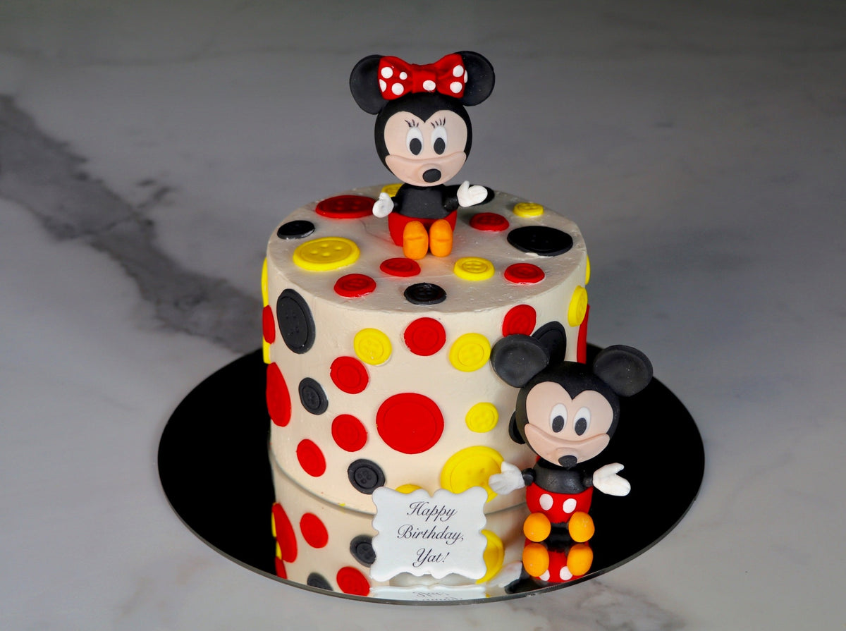 Mickey & Minnie Mouse Cake – Baking Maniac